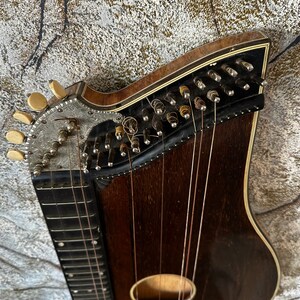 Antique Ancient Unique Zither Musical Instrument Very Rare German 1878 ...