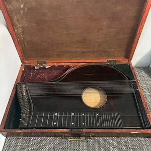 Antique Ancient Unique Zither Musical Instrument Very Rare German 1878 ...