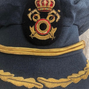 Vintage Very Rare Peaked Belgium Customs Inspector Visor Cap Hat Size ...