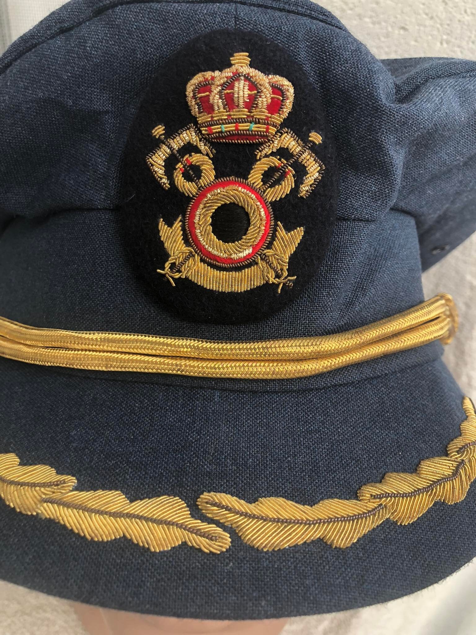 Vintage Very Rare Peaked Belgium Customs Inspector Visor Cap Hat Size ...