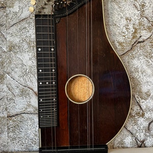 Antique Ancient Unique Zither Musical Instrument Very Rare German 1878 ...