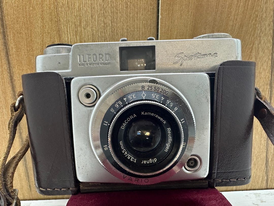 Vintage 1960s Ilford Sportsman 45mm Film Camera Western Germany Dacora Kamerawerk Vario Genuine ...