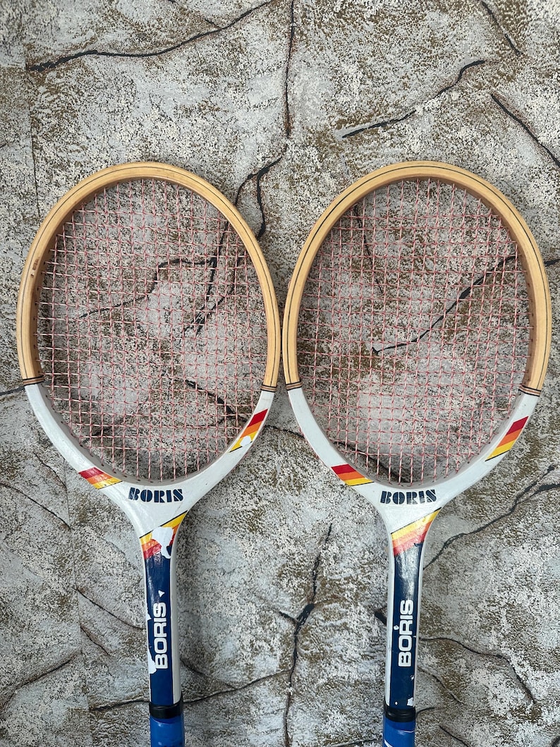 Vintage Wooden Antique Tennis Racquet Very Old Retro Collectible Fans ...
