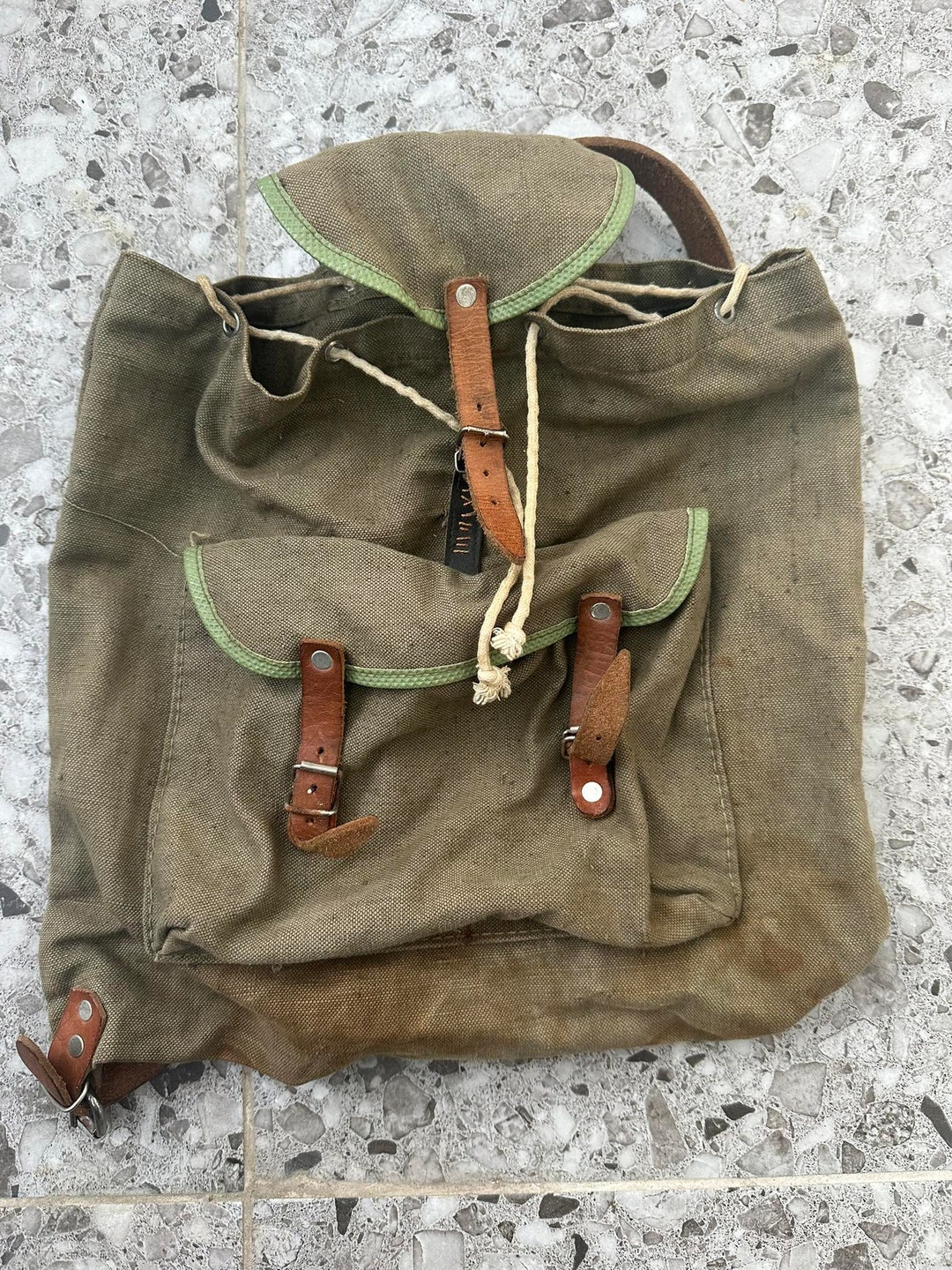 Very Old Military Bag Haversack Backpack Vintage Canvas Army - Etsy