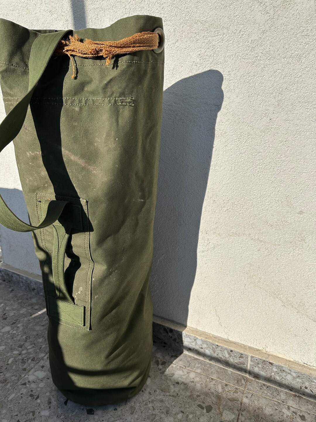 Vintage Military British Army Huge Kit Bag Soldier Strong Canvas NATO ...