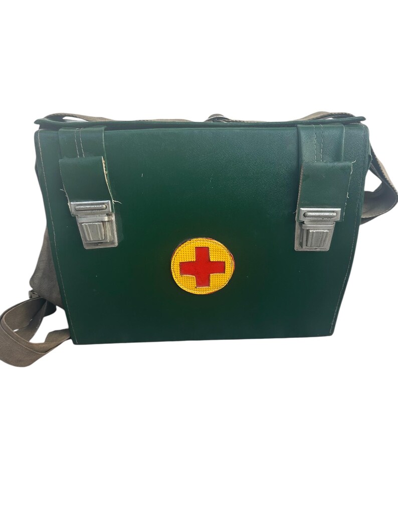 Vintage Military Field Medic First Aid Full Kit Canvas Bag Medical 1940 ...