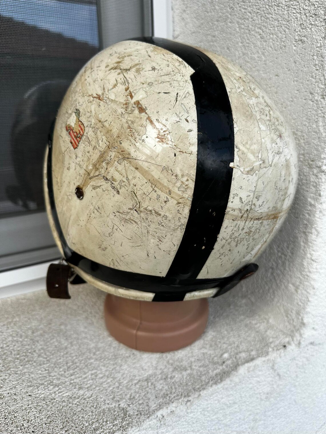 Vintage Rare American Motor Helmet USA Very Old Leather - Etsy