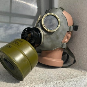 Vintage Military Army Gas Mask Filter Collectible Soldier Equipment ...