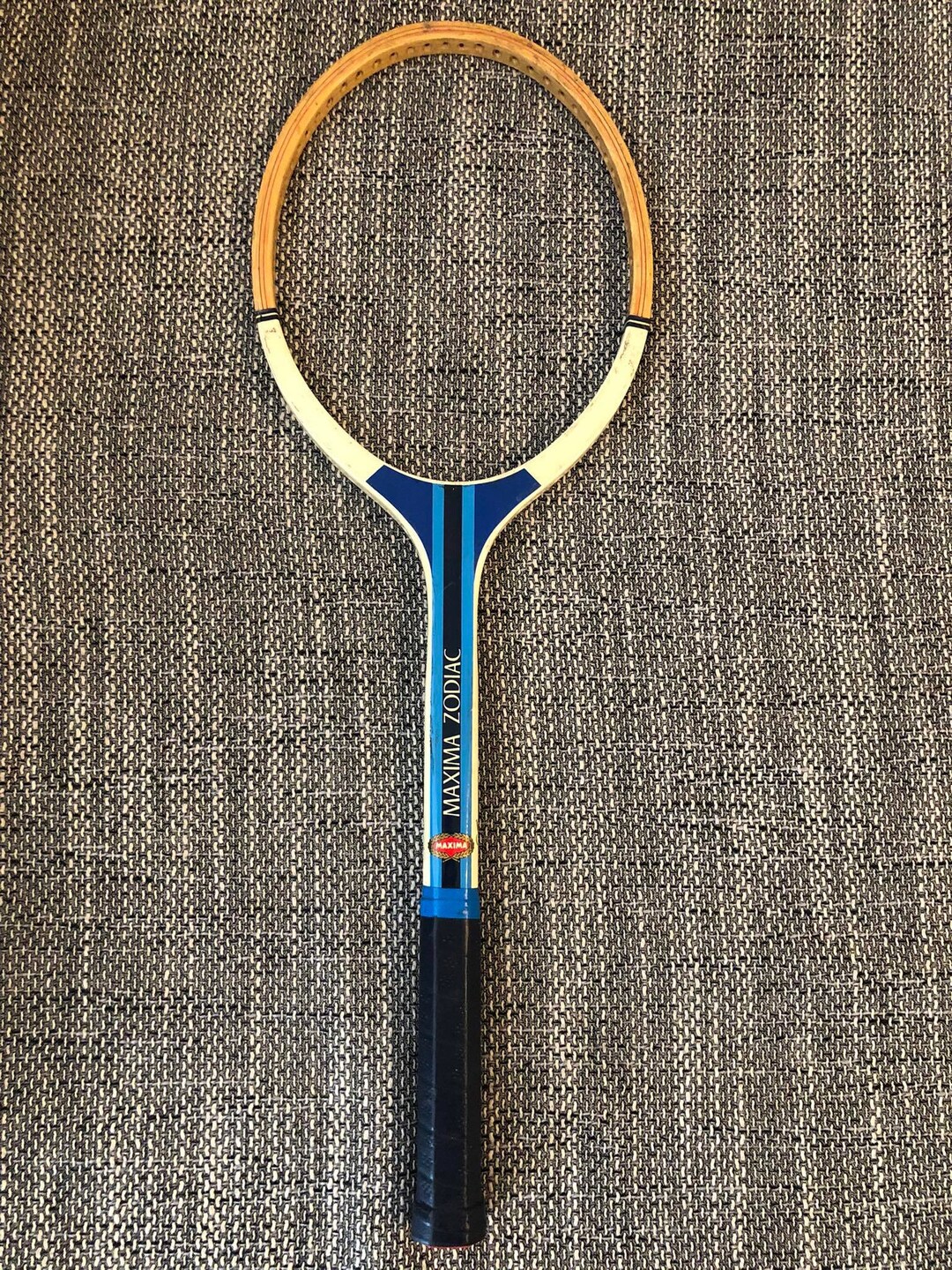 Vintage Wooden Antique Tennis Racquet Maxima Zodiac New Very Old Retro ...