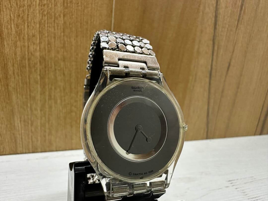 Unique Amazing Swatch Silver-tone Skin Watch 2004 Enlacememnt Woman - Etsy