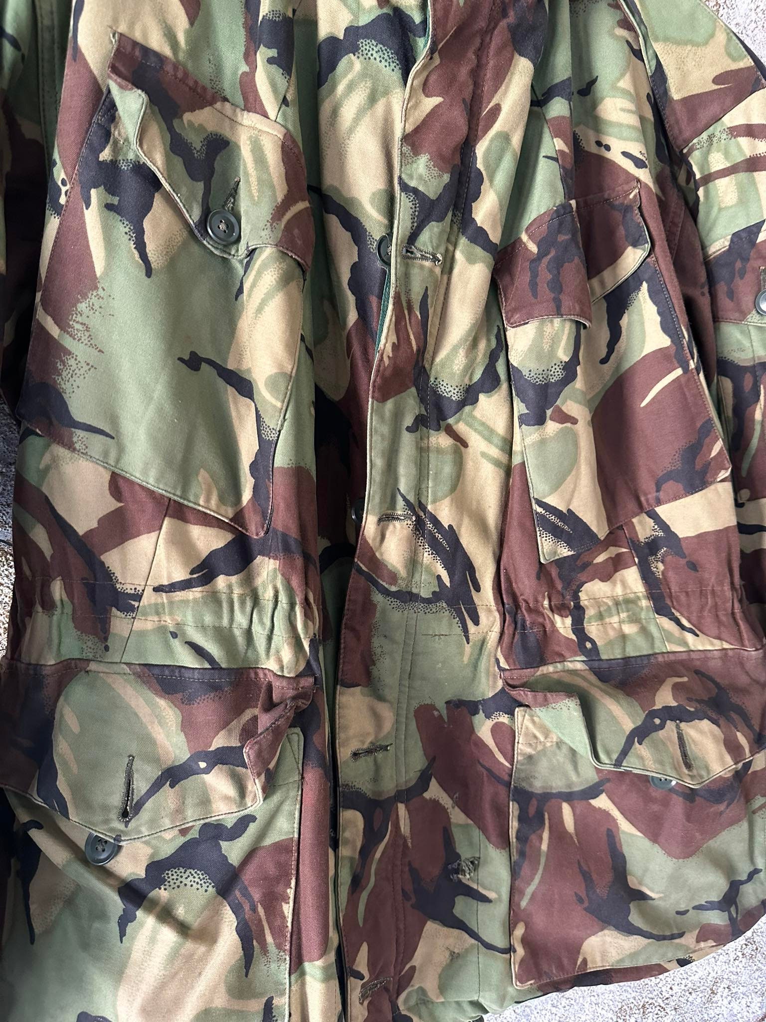Vintage Military Jacket Smook Combat Soldier Equipment Army Camouflage ...