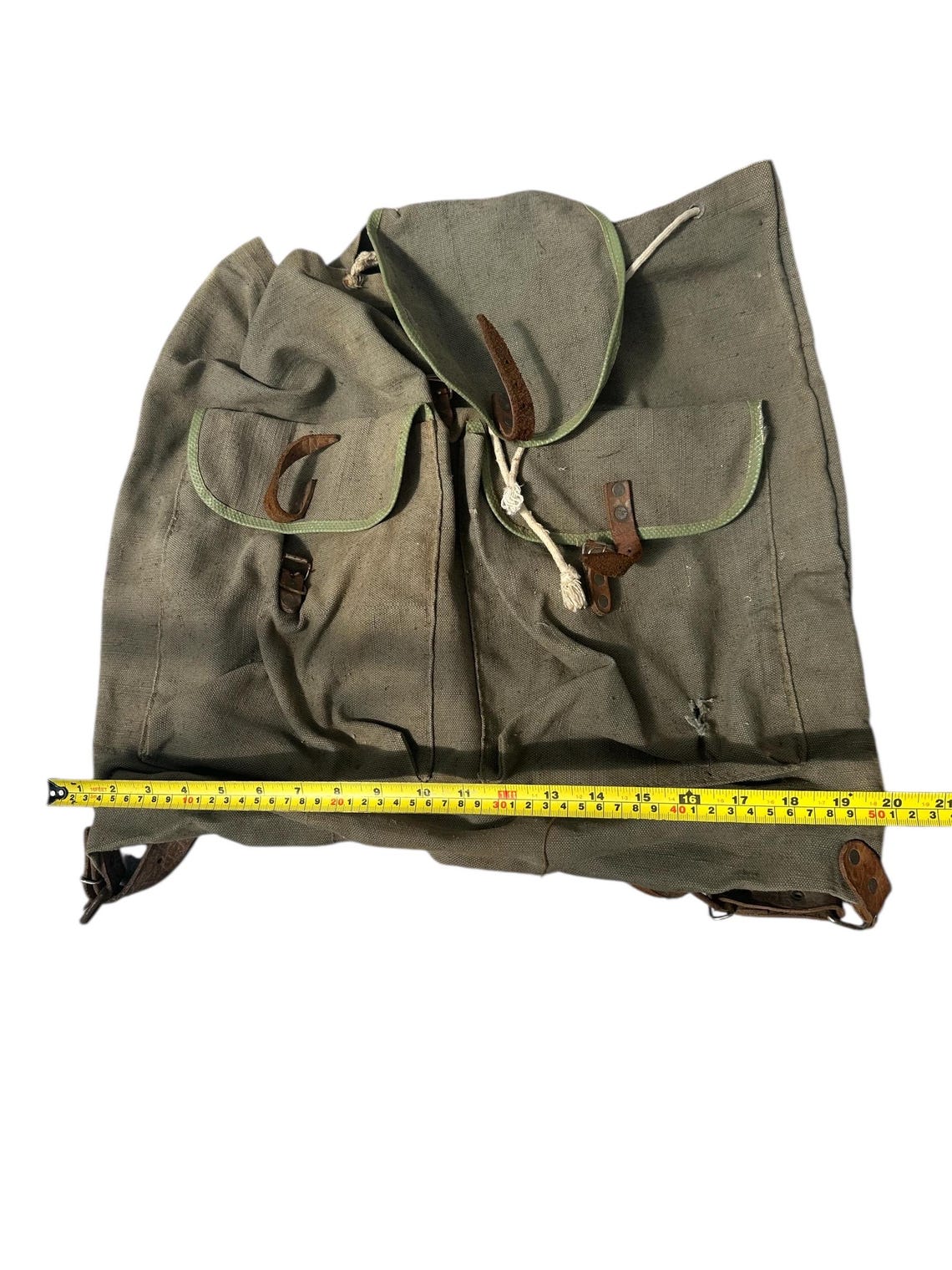 Very Old Military Bag Haversack Backpack Vintage Canvas Army Soldier ...