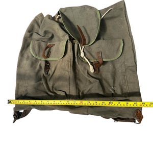 Very Old Military Bag Haversack Backpack Vintage Canvas Army Soldier ...