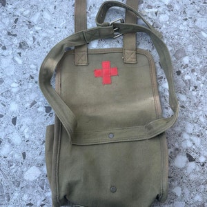 Vintage Military Field Medic First Aid Canvas Medical Rucksack ...