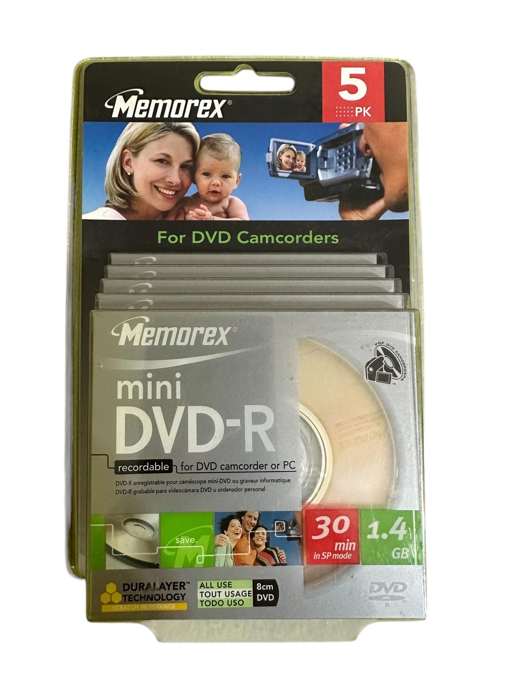 Vintage Lot of 5 Mini DVD R Disk Memorex Recordable for Camcorder or Pc ...