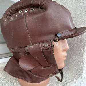 Vintage Military Very Rare Bonnet Hat Motorcycle Helmet Collectible ...