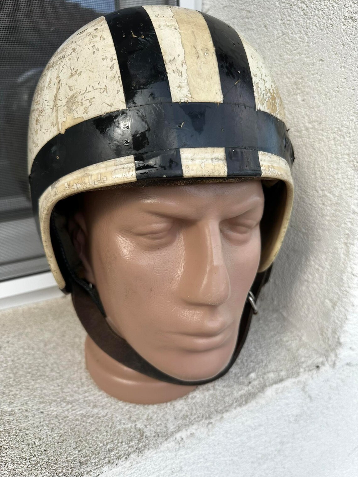 Vintage Rare American Motor Helmet USA Very Old Leather - Etsy
