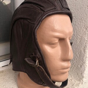 Vintage Military Army Bonnet Helmet Soft Leather Very Rare Size 58 ...