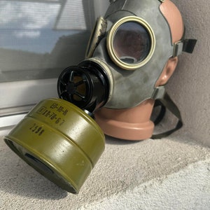 Vintage Military Army Gas Mask Filter Collectible Soldier Equipment ...
