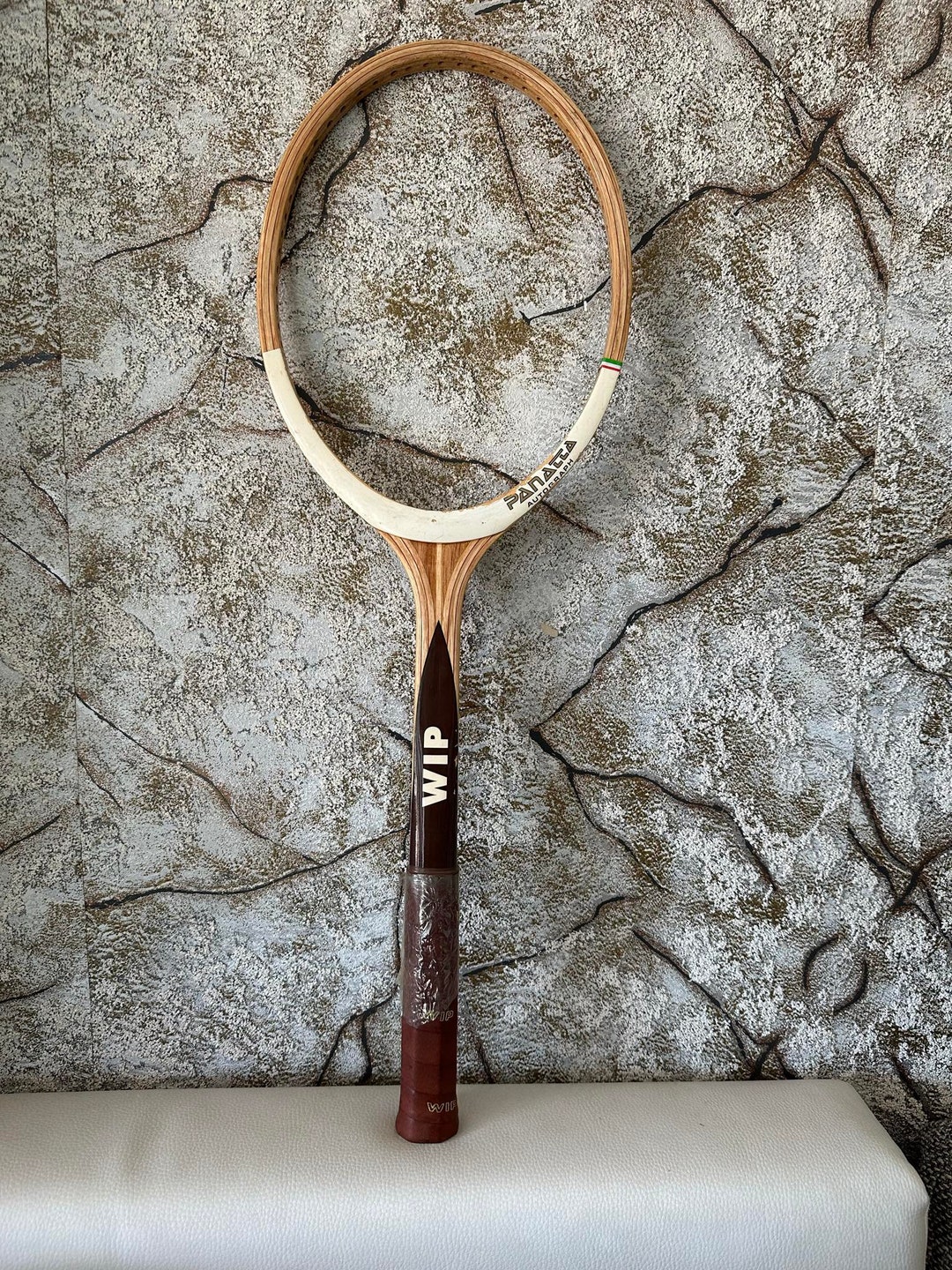 Vintage Wooden Antique Original Tennis Racquet WIP Panatta Autograph ...