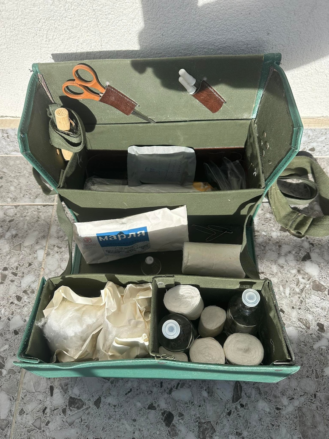 Vintage Military Field Medic First Aid Full Kit Canvas Bag Medical 1940 ...