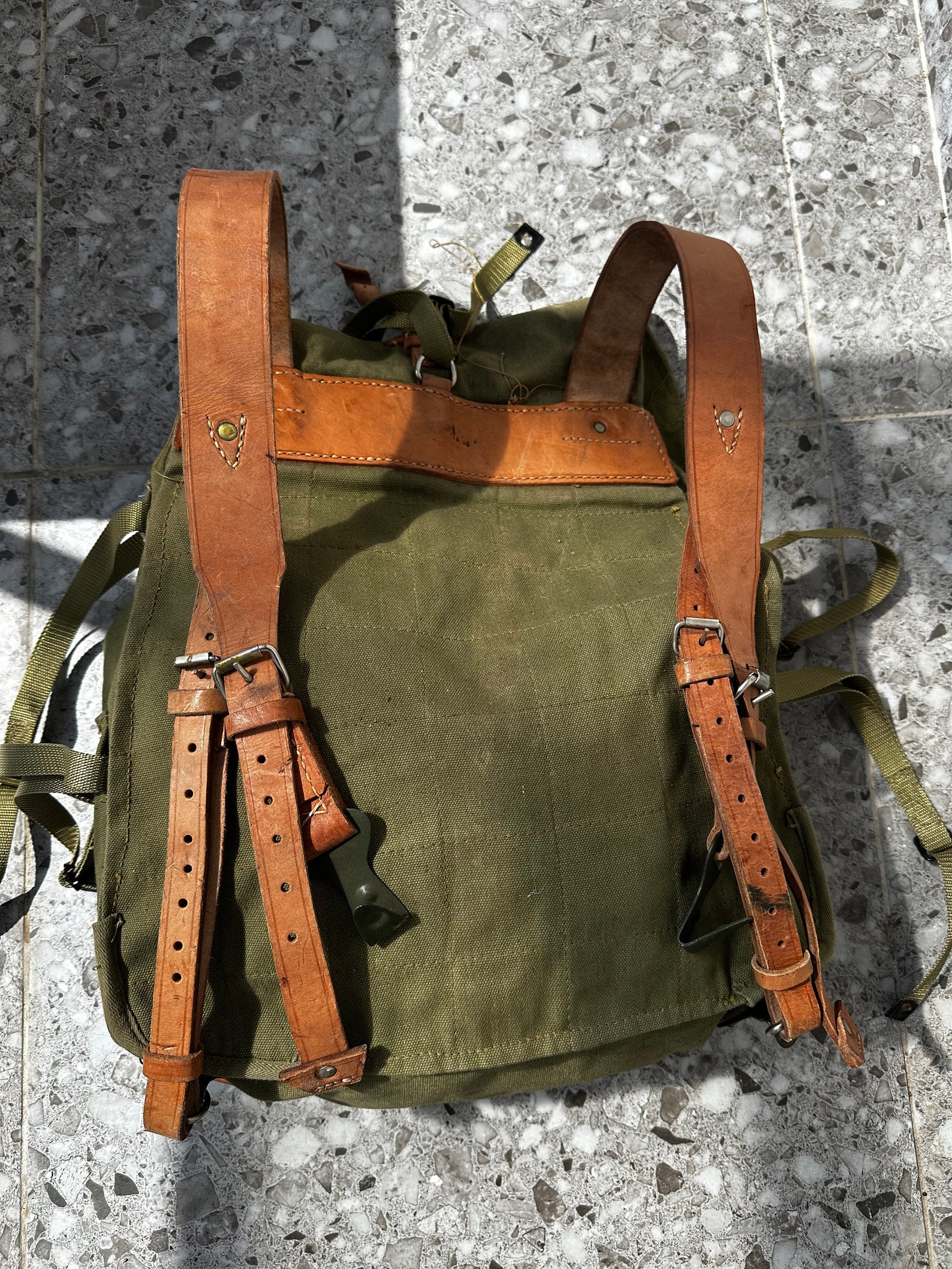 Vintage Military Canvas Army Rucksack Haversack Bag Soldier Equipment ...
