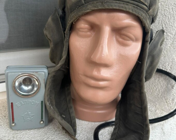 Original Soviet Tank Helmet, Military Helmet With Headset Tankman USSR ...
