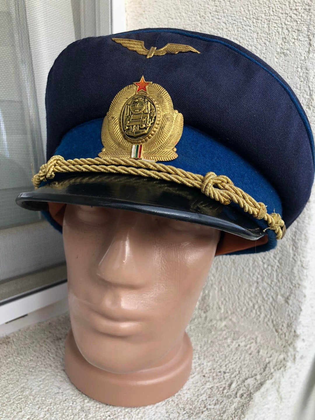 Vintage Military Officer Cap Hat Railway Very Rare Antique Collectible ...