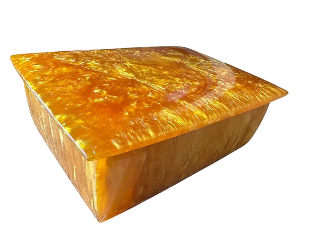Amazing Vintage Very Rare Old Cataline Jewellery Box Lava Flow Art Deco ...