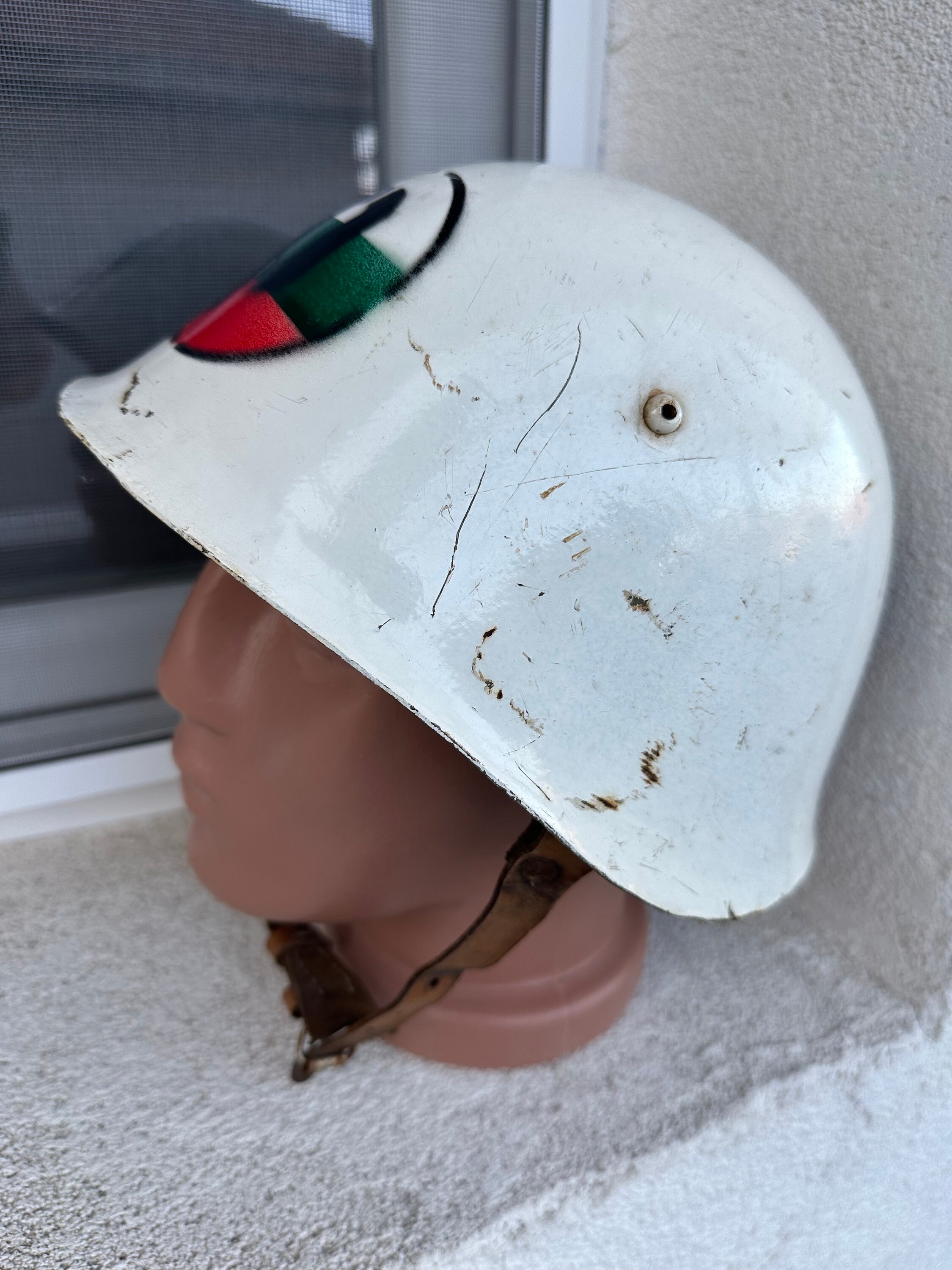 Vintage Military Police White Helmet Very Rare Army Original - Etsy