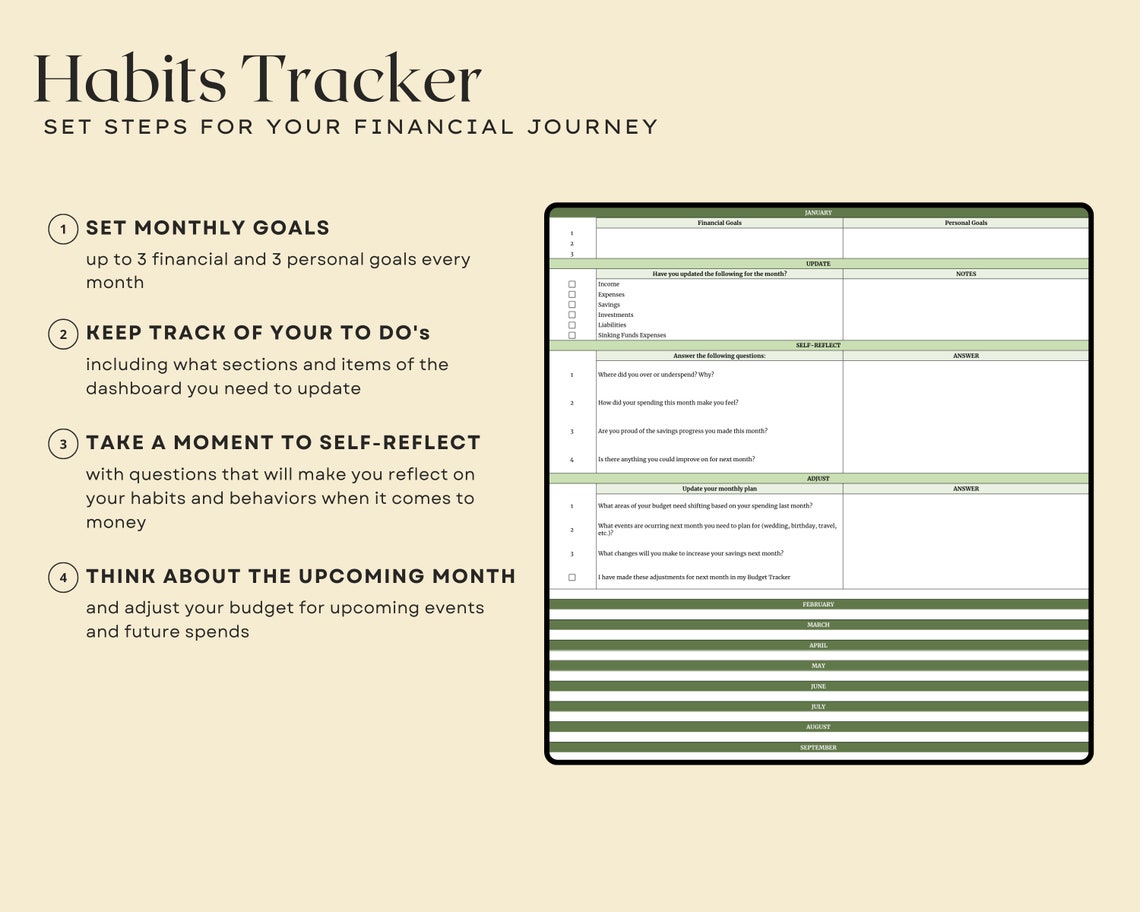 Excel Template Personal Finance Budget Tracker Income, Expense, Savings ...