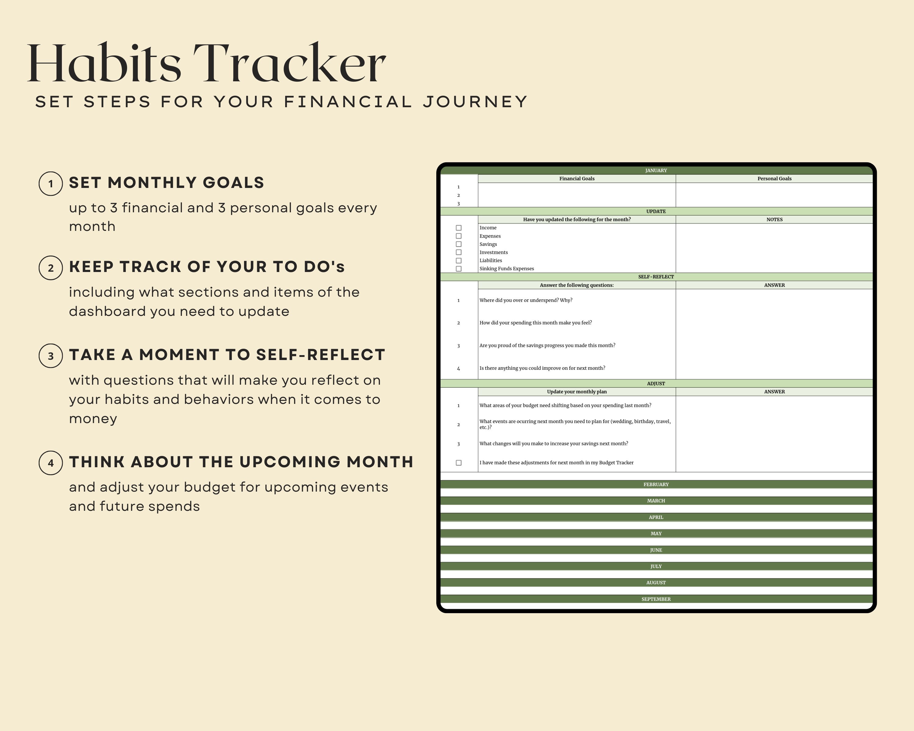Excel Template Personal Finance Budget Tracker Income, Expense, Savings ...