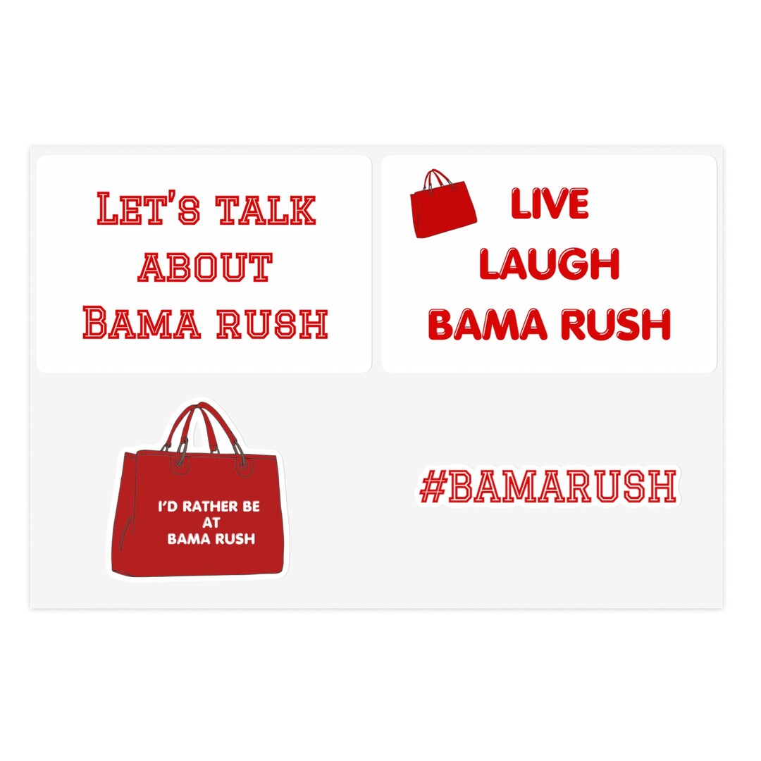 Bama Rush Sticker Sheet - Etsy