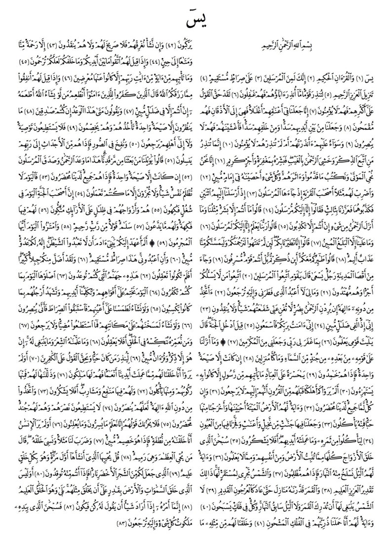 Surah Yaseen Dua for Protection Remains Safe From the Evil - Etsy