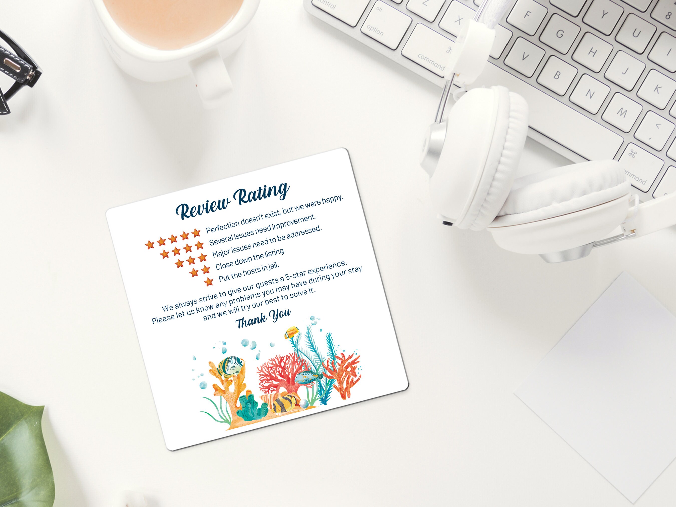 Airbnb Star Rating Magnet, Airbnb Sign Magnet, Review Explanation ...