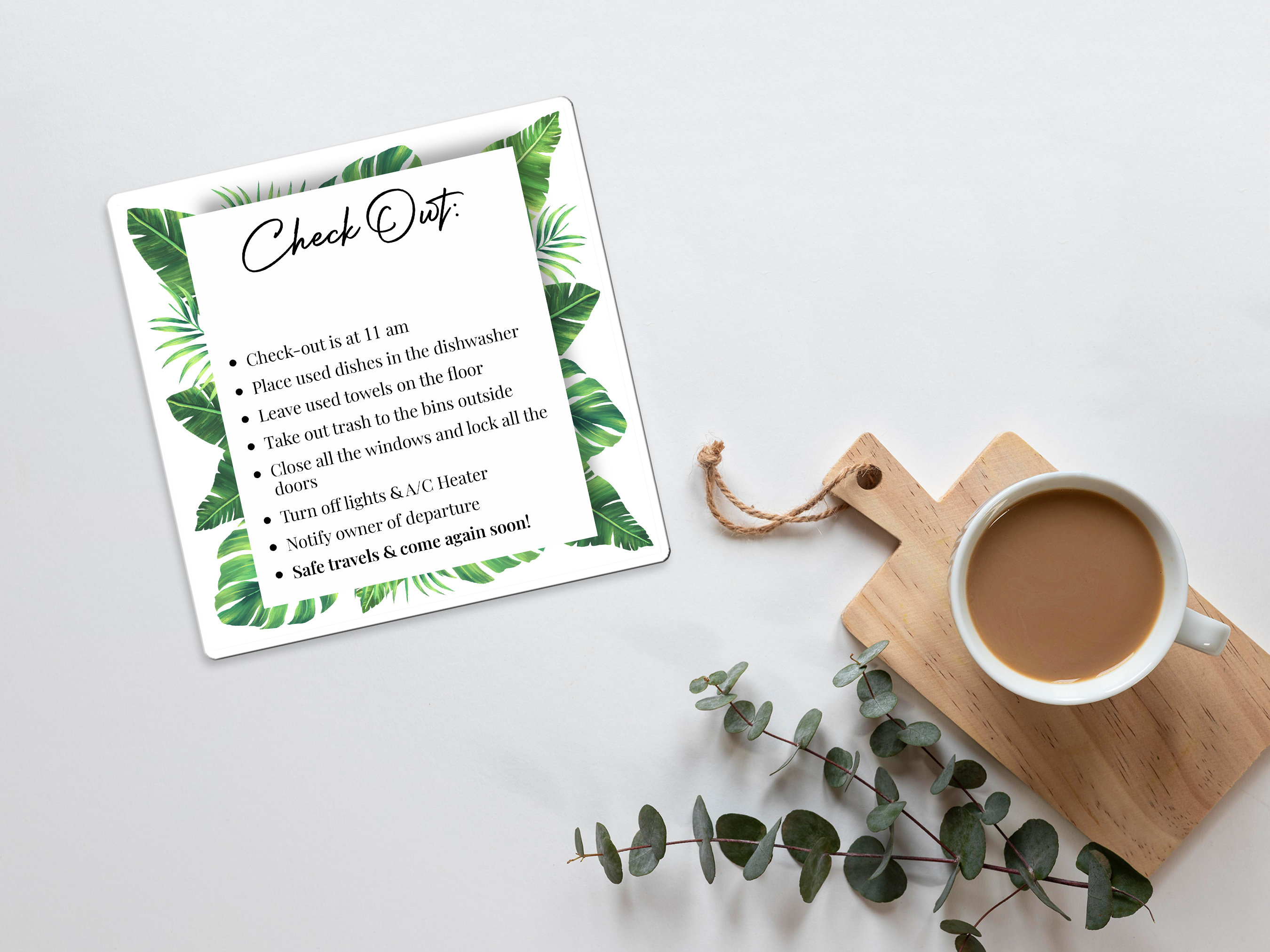 Airbnb Check Out Magnet, Rules for Checkout, Vacation Rental Host ...