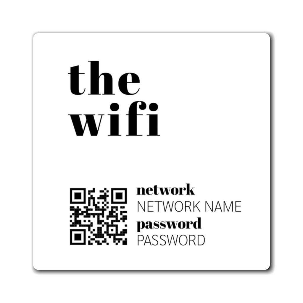 Wifi Qr Code Magnet Custom Qr Code Sign For Homeowners And Etsy Uk
