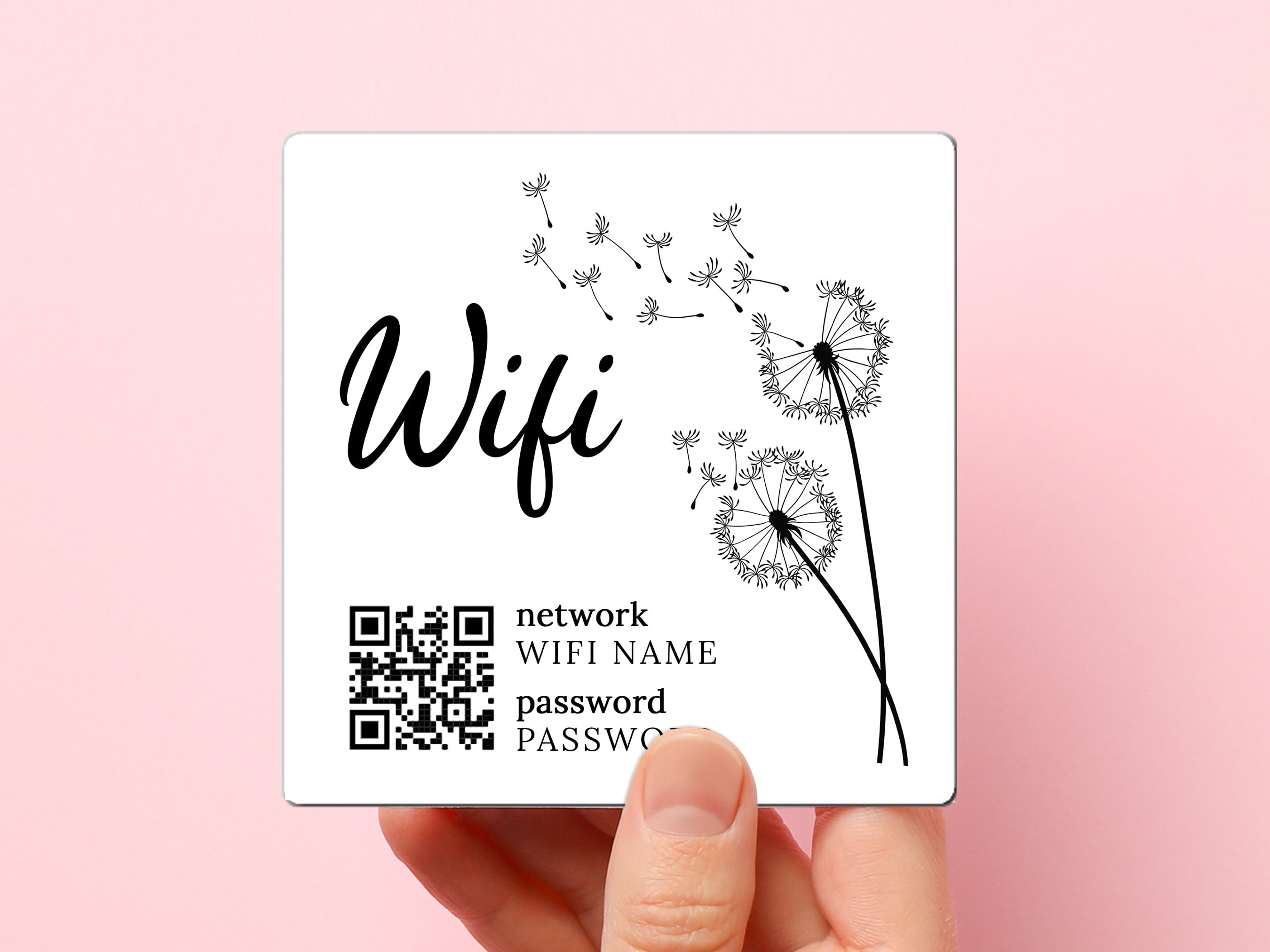 Wifi QR Code Magnet: Wi-fi Password Sign for Home, Rentals - Etsy
