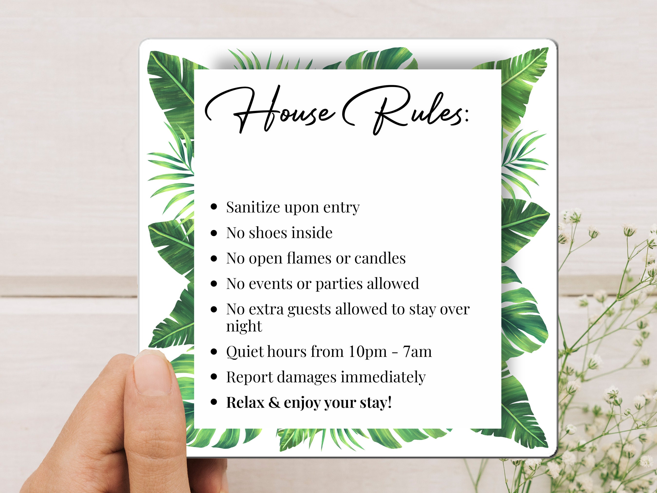 House Rules Magnet, Short Term Rental Rules, Airbnb and VRBO House ...