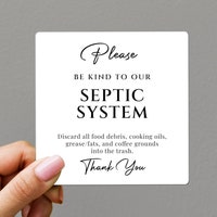 Airbnb Septic Sign | Printable Septic Rules Sign | Editable Canva ...