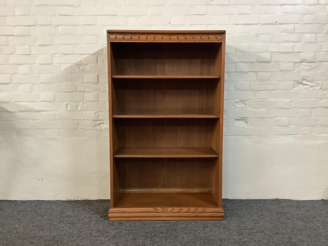 Ercol Mural Open Bookcase in Golden Dawn Finish. - Etsy