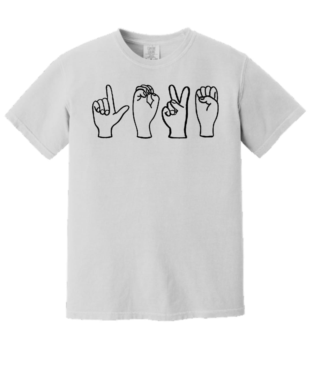 Sign Language Love Asl Shirt| Comfort Colors Tshirt| Hearing Impaired ...