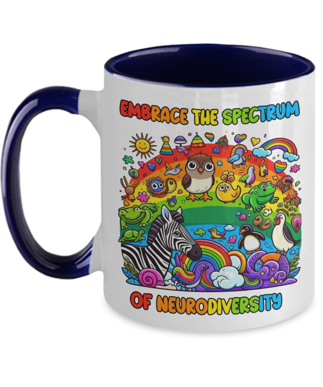 Autism Two Tone Mugembrace the Spectrum Neurodivergent Gift Idea Slp ...
