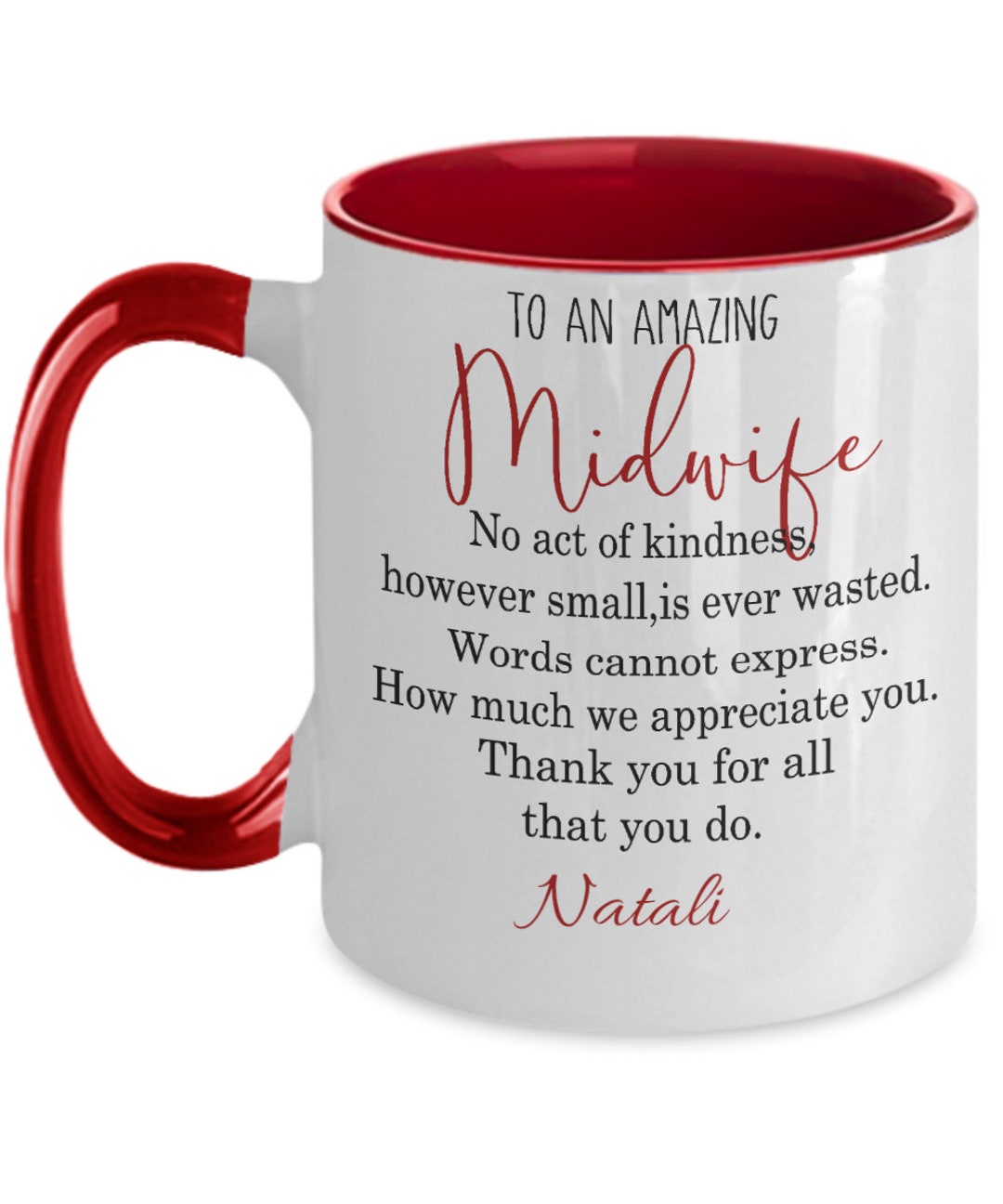 To an Amazing Midwife 11oz Two Tone Coffee Mug| Thank You Gift for ...