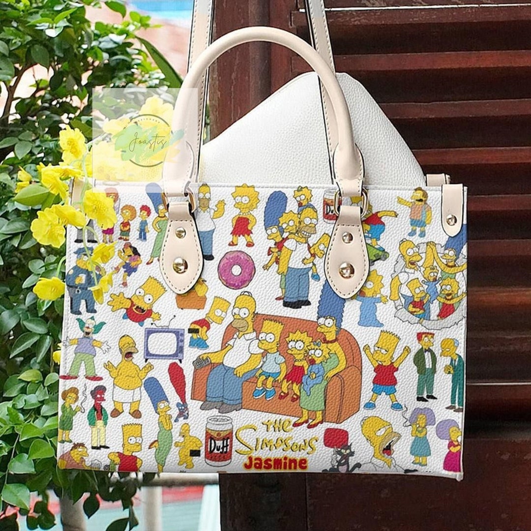 The Simpsons Leather Bag the Simpsons Handbag Custom Leather - Etsy