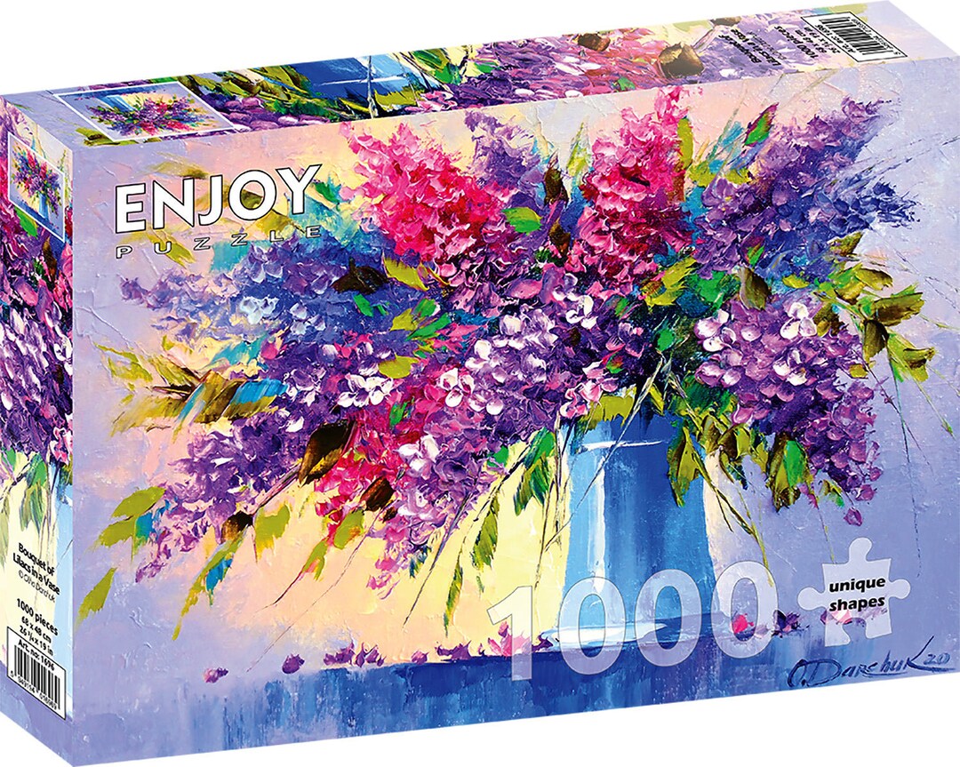 1000 Pieces Jigsaw Puzzle Bouquet of Lilacs in a Vase - Etsy