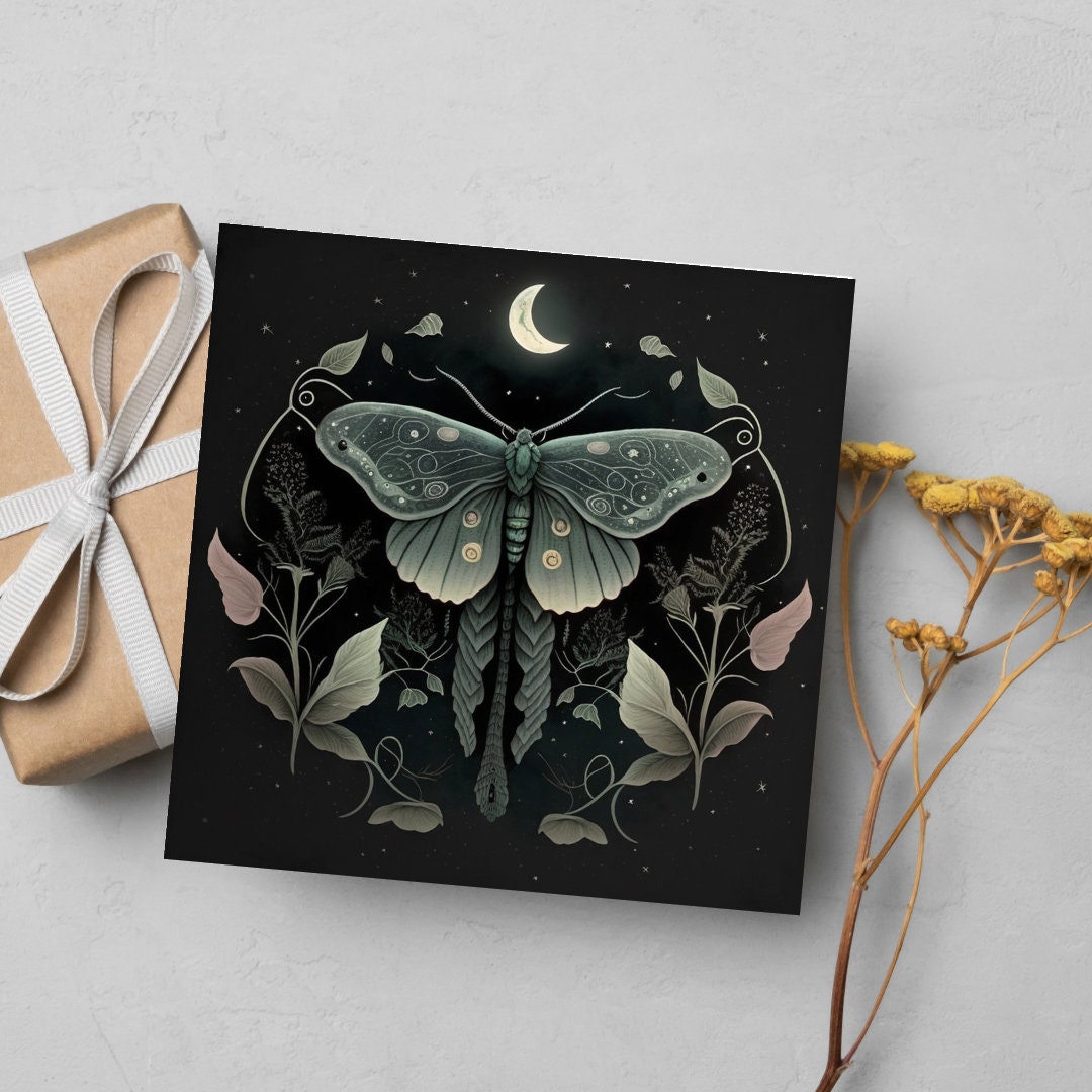 Luna Moon Note Cards- Set of 3 Printable Cards, Printable Greeting ...