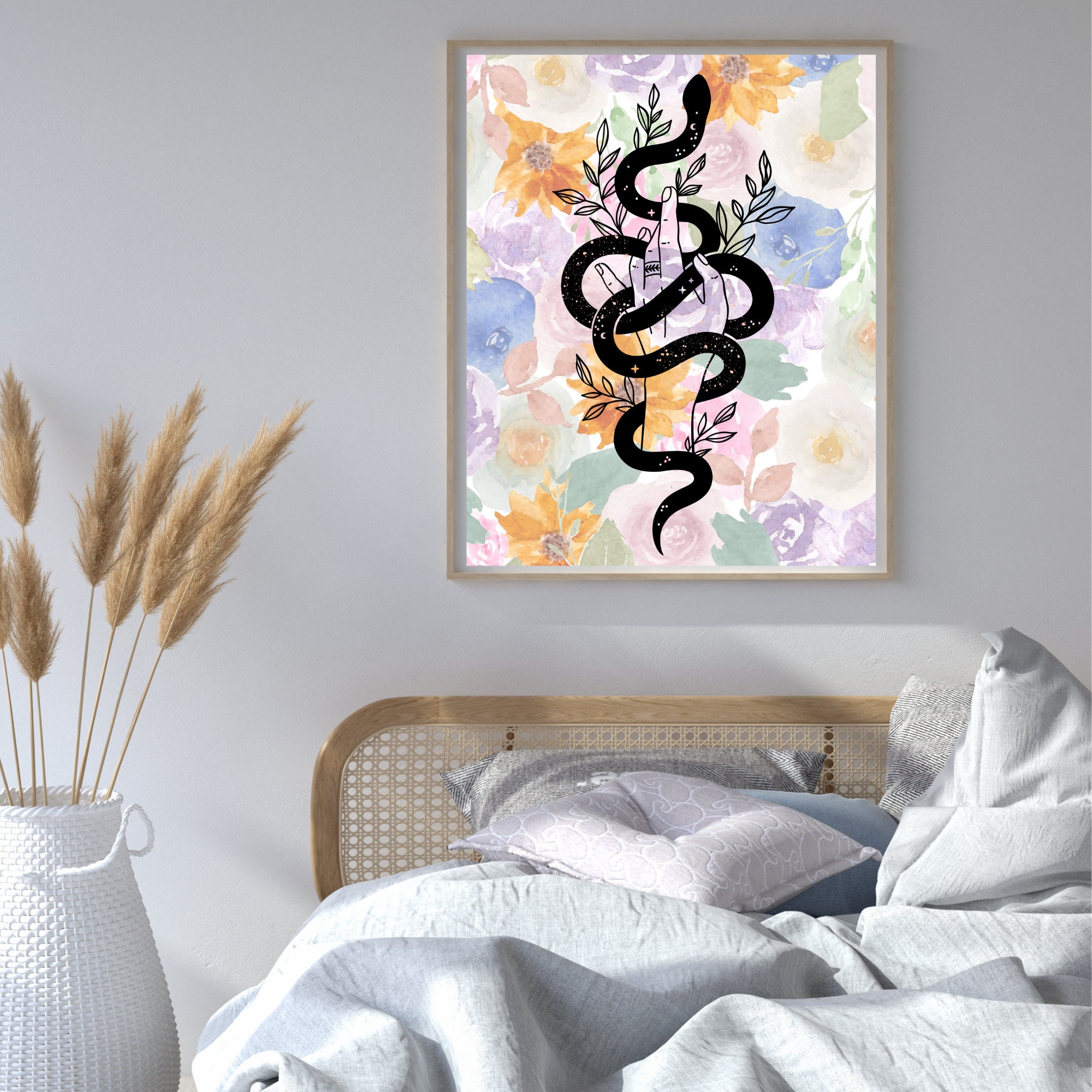 The Serpent Printable Wall Art, Printable Wall Art, Witchy Wall Art ...