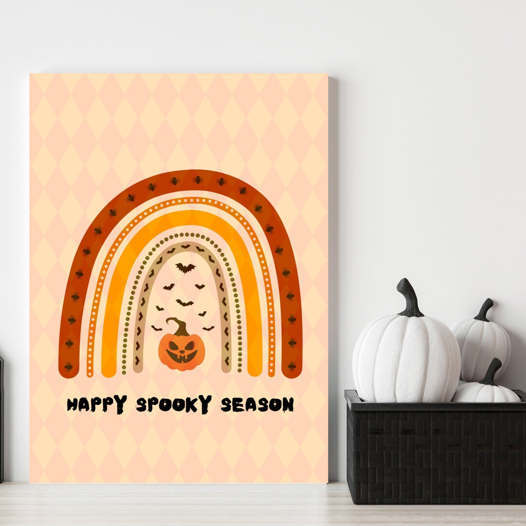 Happy Spooky Season Printable Halloween Greeting Card, Halloween ...