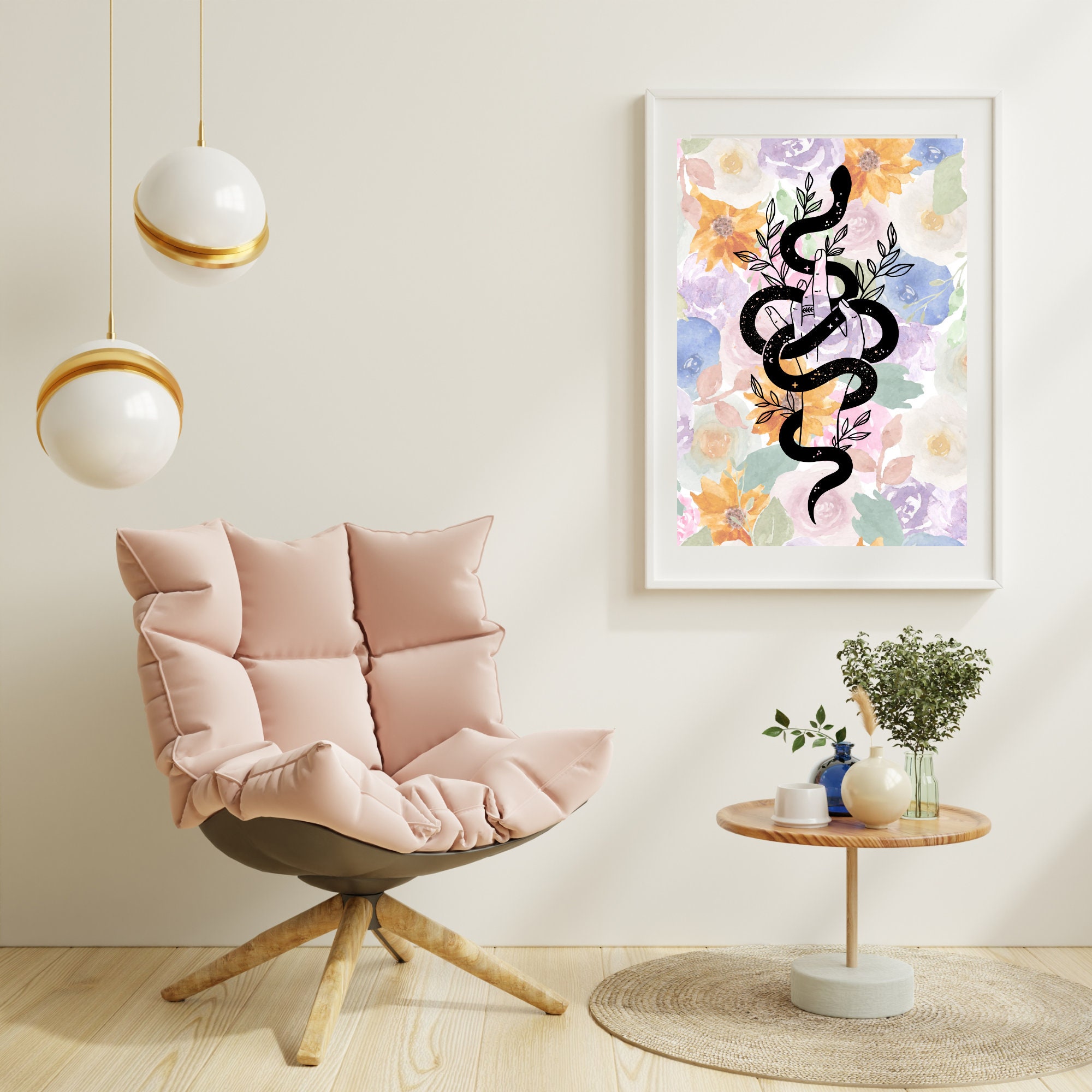 The Serpent Printable Wall Art, Printable Wall Art, Witchy Wall Art ...